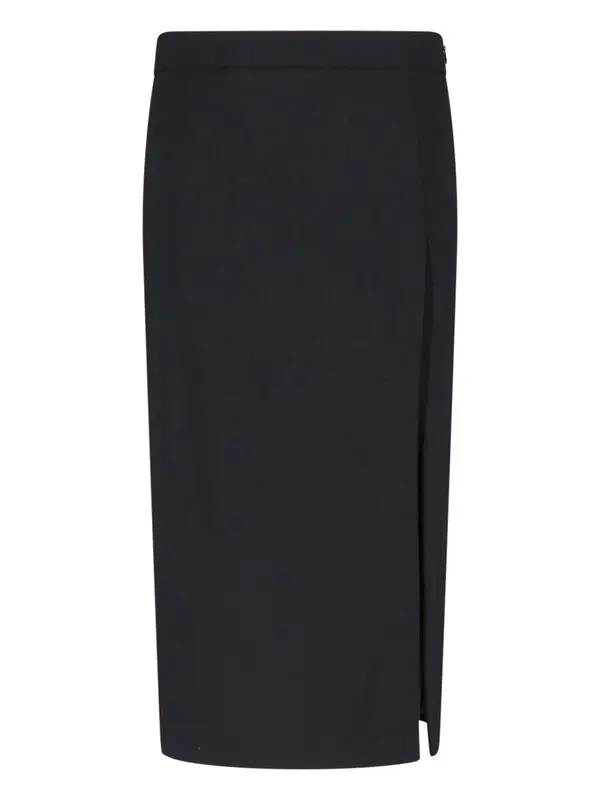 DONDUP Wool-blend Skirt With Stretch - Black
