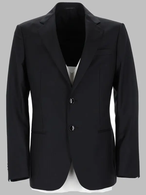 Giorgio Armani S Cashmere & Virgin Wool Suit - Black