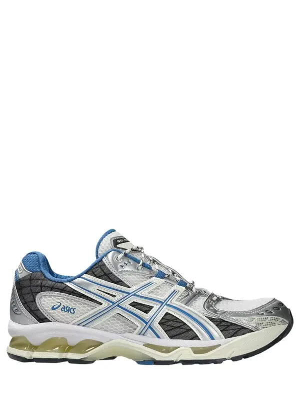 Asics Synthetic Leather Lace Up Athletic Sneakers - Navy