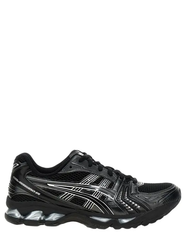 Asics Synthetic Leather Lace Up Athletic Sneakers - Silver
