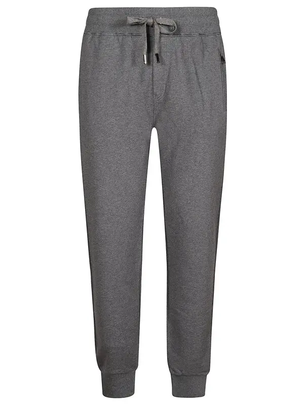 Dolce & Gabbana Drawstring Fastening Trousers With Zip Pockets For - Grey