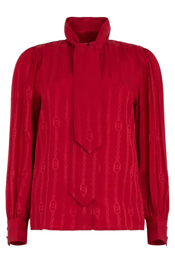 Gucci Silk Bow Tie Collar Shirt