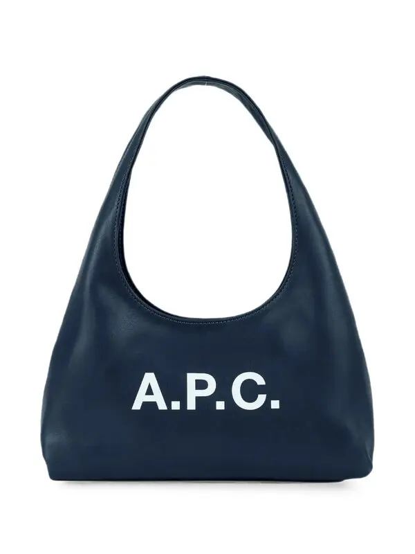 A.p.c. Magnetic Closure Hand And Shoulder Bag With Top Handles - Blu
