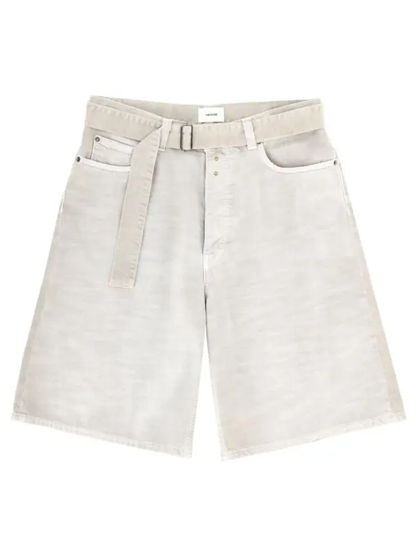 HAIKURE Belted Cotton Shorts