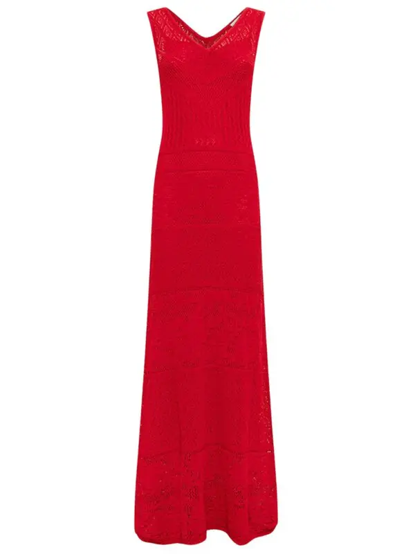 BLUGIRL Lace Maxi Dress - Red