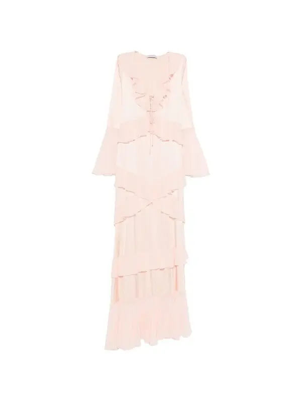 LES FILLES D'EVA Lace Trimmed Slip Dress