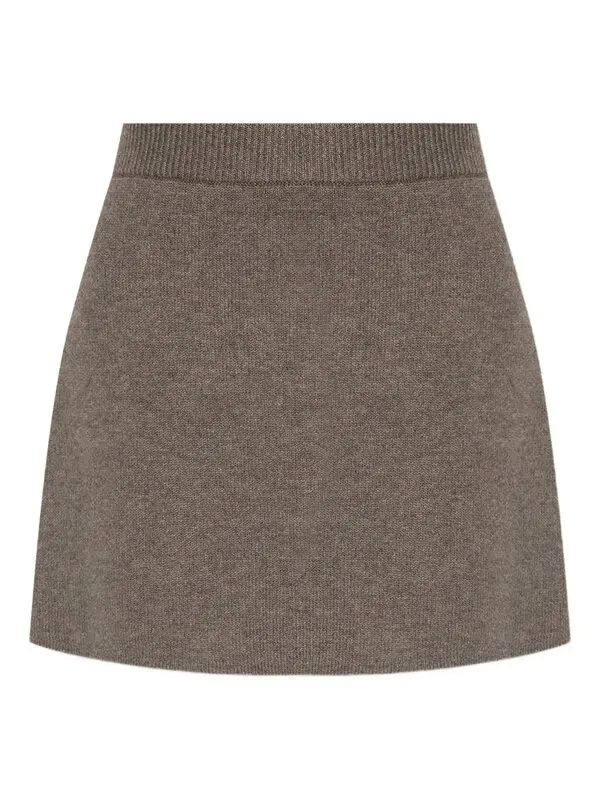 LISA YANG Cashmere Knit Mini Skirt - Marrone