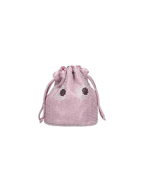 ANYA HINDMARCH Goat Leather Mini Bag With Glass & Metal Detail - Pink