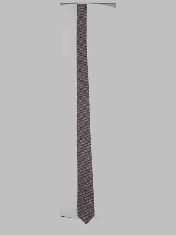 LARDINI Classic Silk Tie - Brown