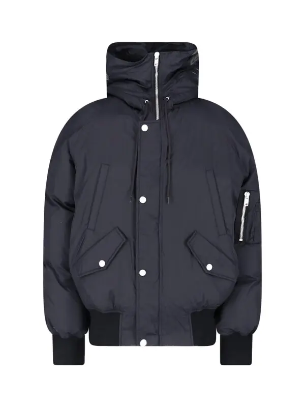 MAISON MARGIELA Hooded Puffer Bomber Jacket - Black