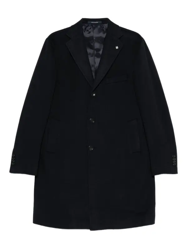 Tagliatore Tailored Single-breasted Overcoat - Navy