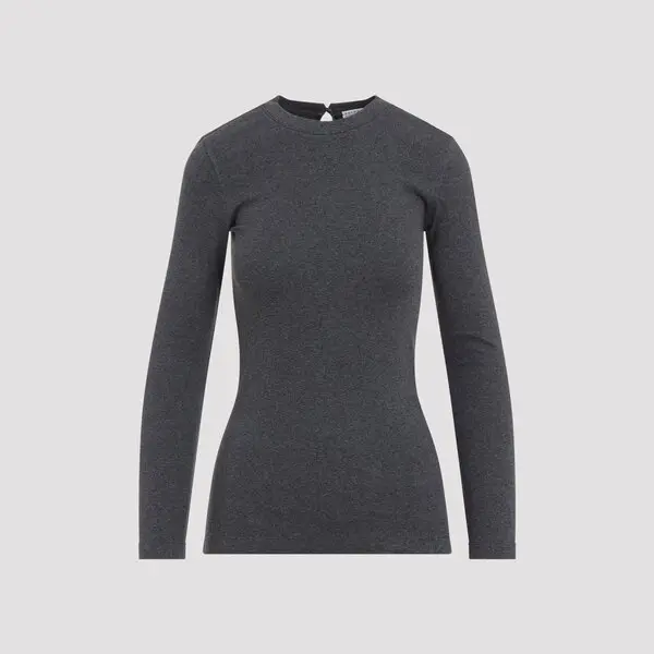 Brunello Cucinelli Rib Long Sleeve T-shirt - Grey
