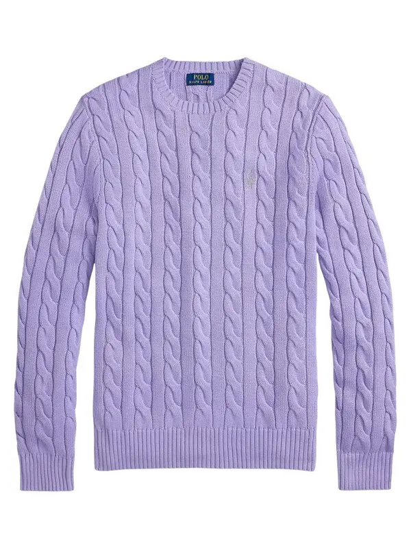 Ralph Lauren Cable-knit Crewneck Sweater - Violet