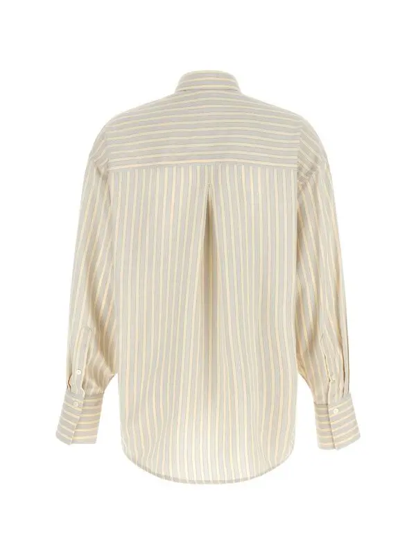 TOTEME Striped Oversized Shirt - Yellow