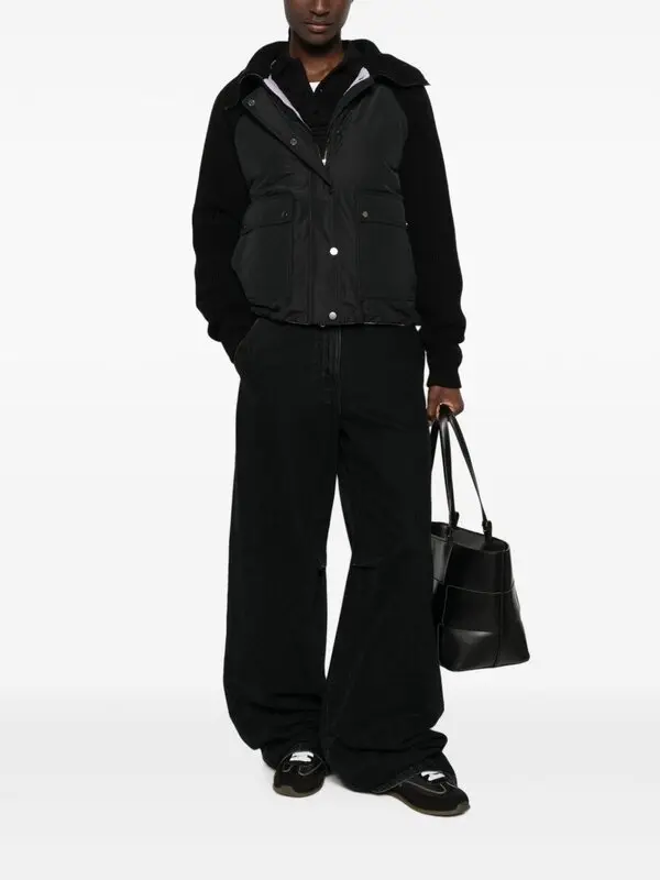 Brunello Cucinelli Taffeta And Wool Knit Down Jacket