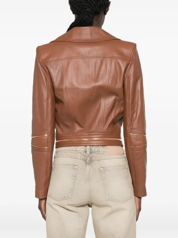 Elisabetta Franchi Leather Biker Jacket
