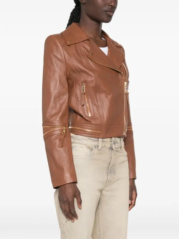 Elisabetta Franchi Leather Biker Jacket