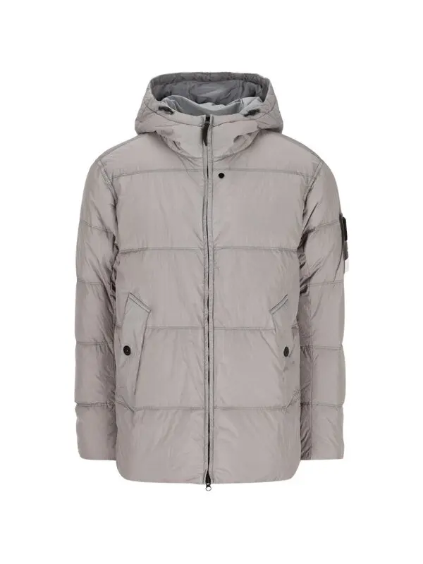Stone Island Logo Nylon Blouson Jacket - Grey
