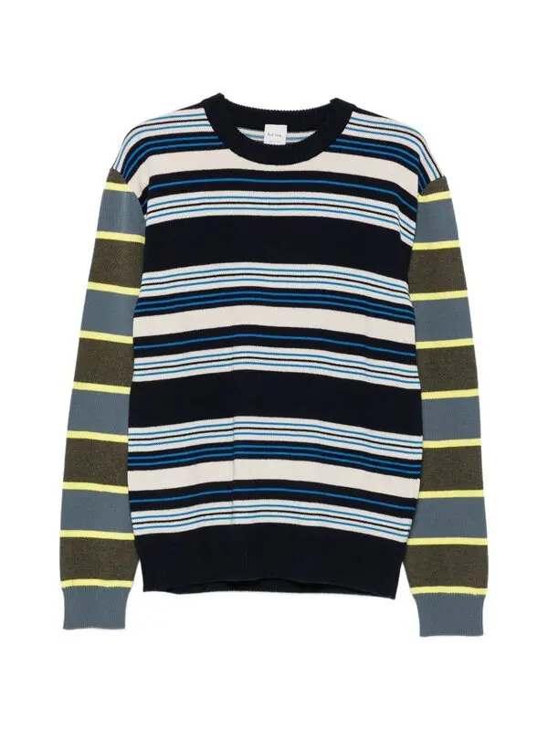 Paul Smith Wool Blend Striped Sweater - Blue