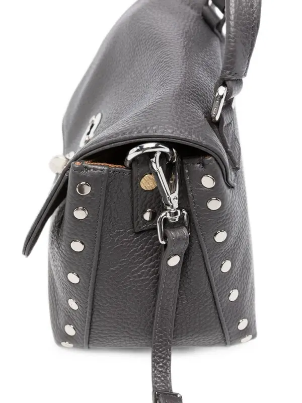 ZANELLATO Postina Daily Baby Leather Handbag With Turn Lock Closure - Grey