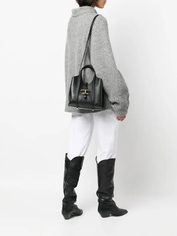 TOD'S Mini Leather Shopping Bag