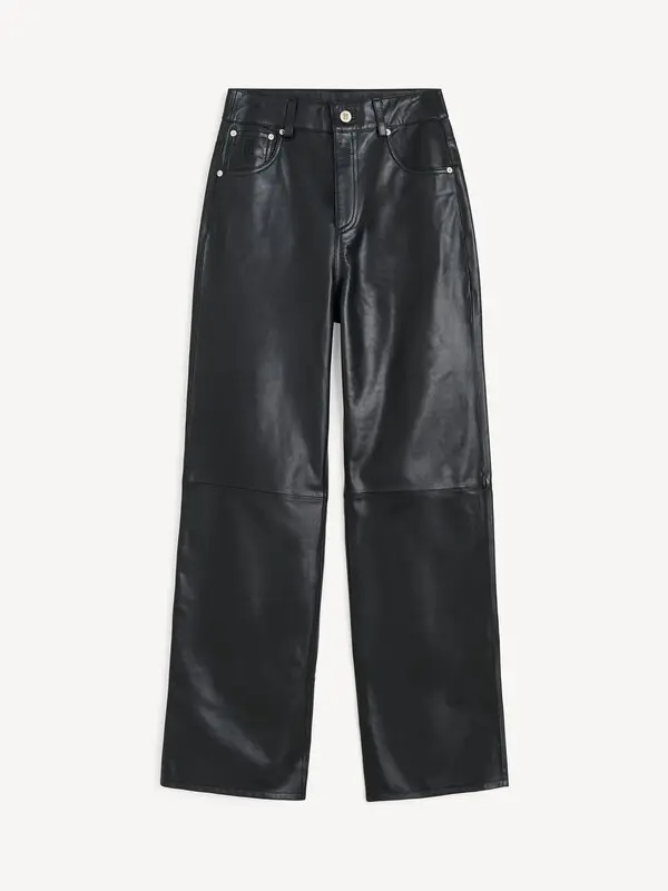 BY MALENE BIRGER Vinea Leather Trousers - Black
