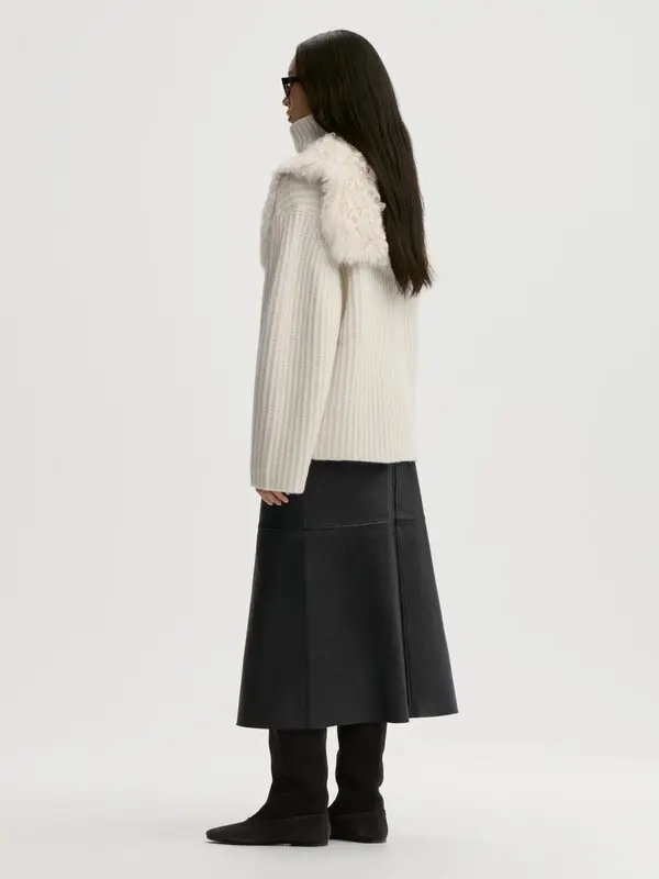 BY MALENE BIRGER Solene Leather A-line Skirt