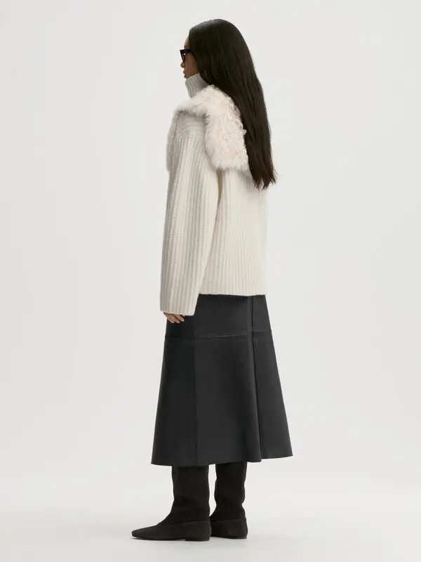 BY MALENE BIRGER Solene Leather A-line Skirt