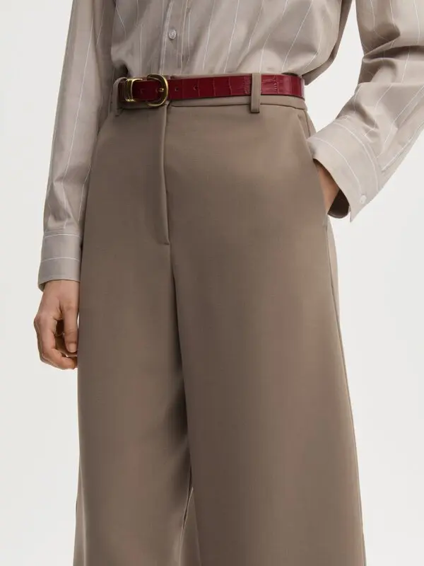BY MALENE BIRGER Carlien High-waist Tapered Leg Trousers - Fosil