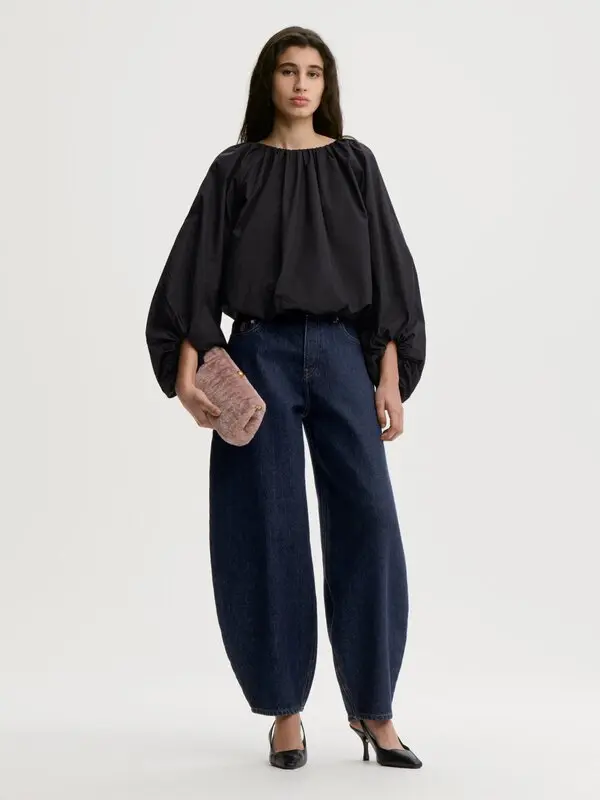 BY MALENE BIRGER Semara Organic Cotton Blouse - Black