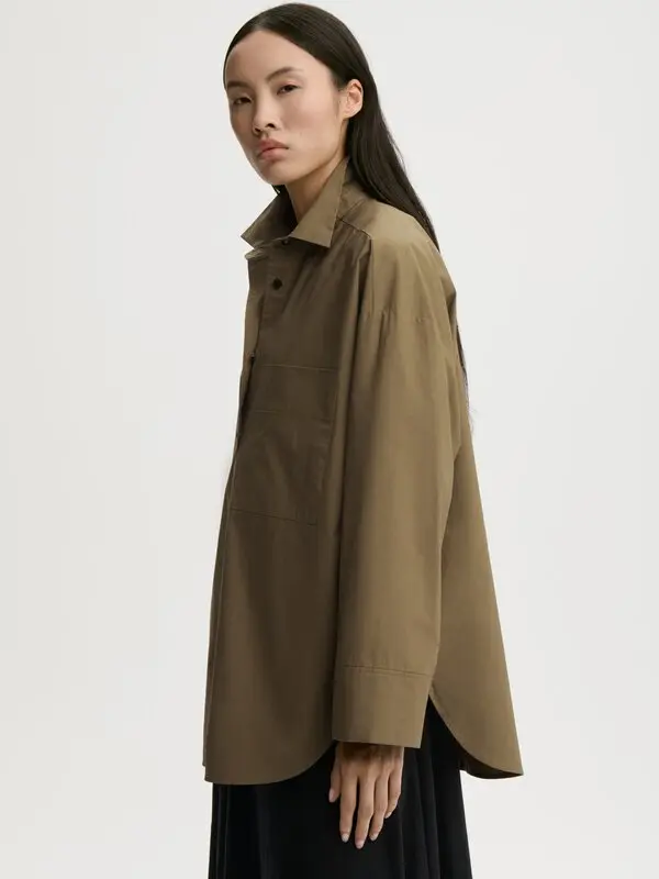 BY MALENE BIRGER Derris Organic Cotton Shirt - Hunt
