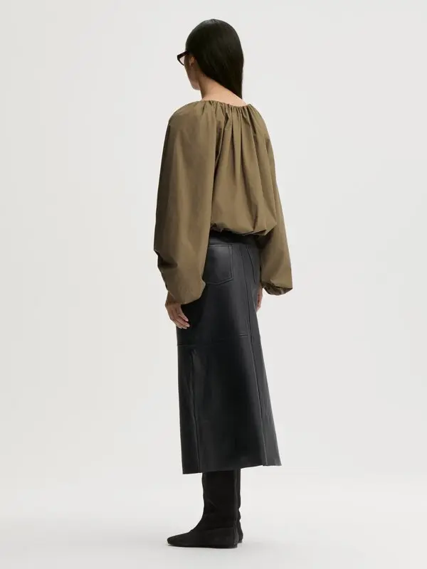 BY MALENE BIRGER Semara Organic Cotton Blouse - Hunt