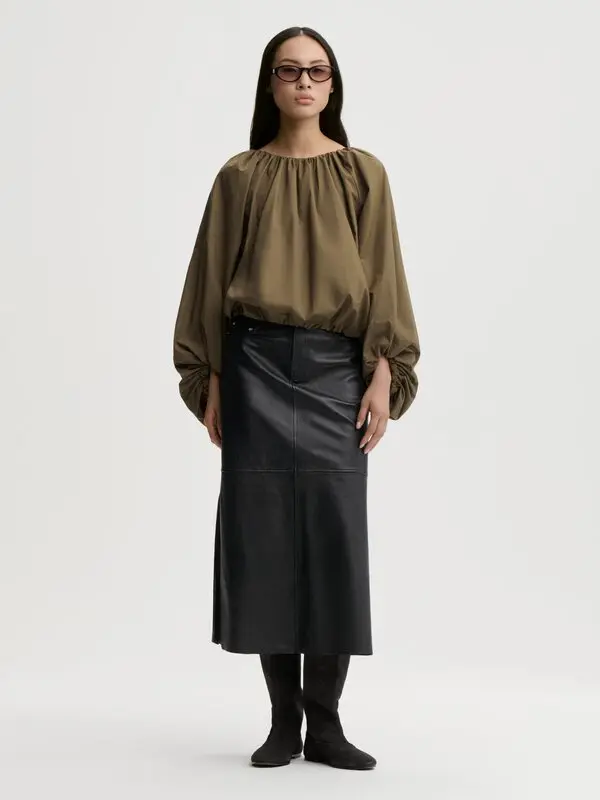 BY MALENE BIRGER Semara Organic Cotton Blouse - Hunt