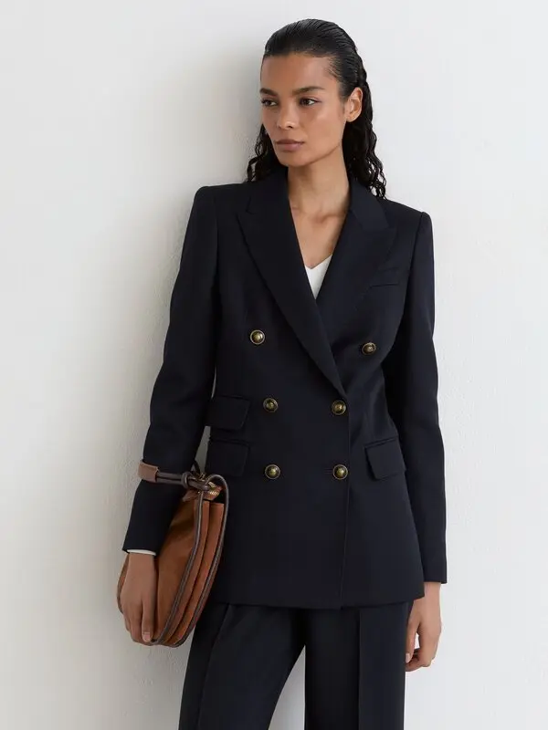 REISS Lauryn Petite Jacket - Navy