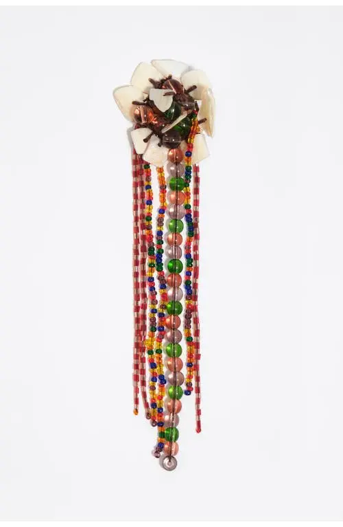 Bimba Y Lola Mother-of-pearl And Beaded Tassel Earrings