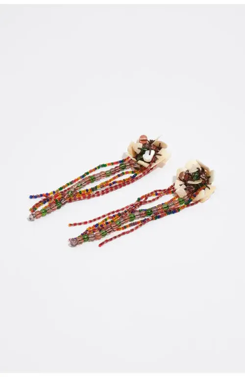 Bimba Y Lola Mother-of-pearl And Beaded Tassel Earrings