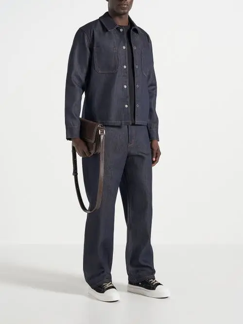 Manière De Voir Relaxed Fit Dark Wash Denim Jeans
