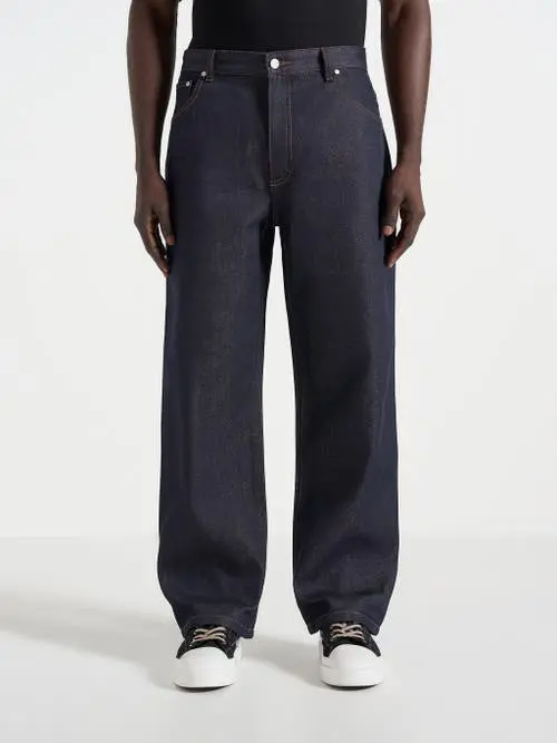 Manière De Voir Relaxed Fit Dark Wash Denim Jeans