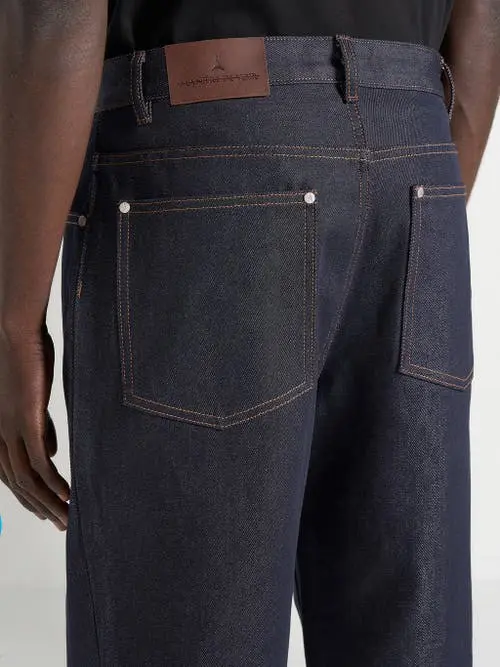Manière De Voir Relaxed Fit Dark Wash Denim Jeans