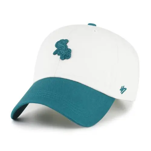 '47 Teal Chicago Sox Contemporary Tonal Clean Up Adjustable Hat - White