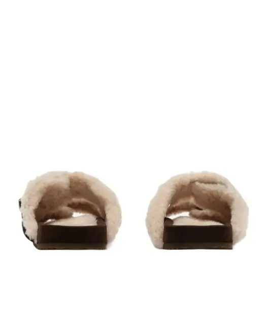 Burberry Check Shearling Urchin Sandals