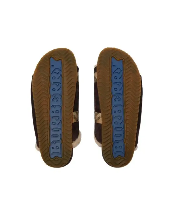 Burberry Check Shearling Urchin Sandals