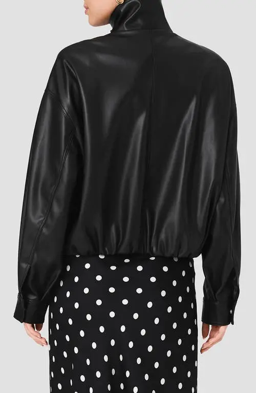 French Connection Dessa Faux Leather Bomber Jacket