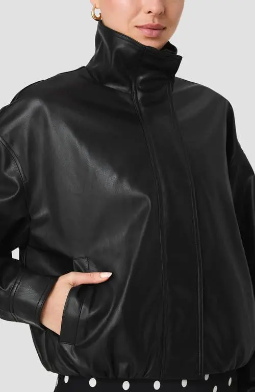 French Connection Dessa Faux Leather Bomber Jacket