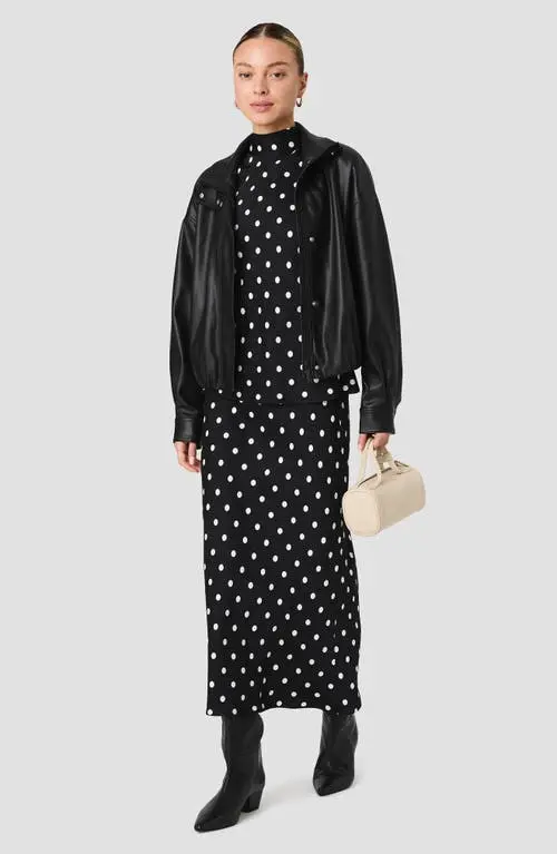 French Connection Dessa Faux Leather Bomber Jacket
