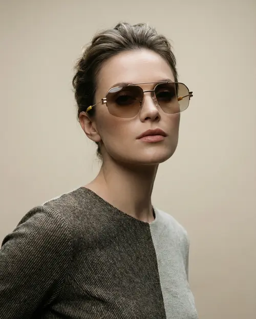 COSSINO Charlie Aviator Sunglasses - Amber