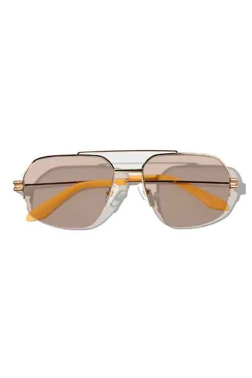 COSSINO Charlie 56mm Aviator Sunglasses - Amber