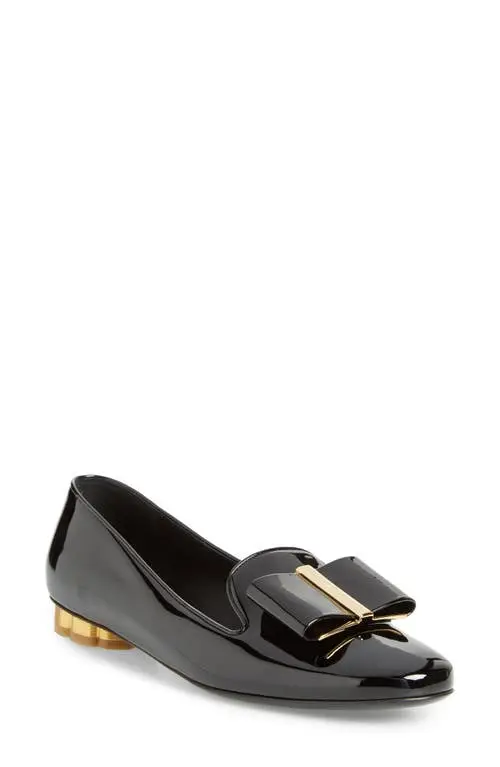 FERRAGAMO Salvatore Sarno Bow Loafer - Nero/black