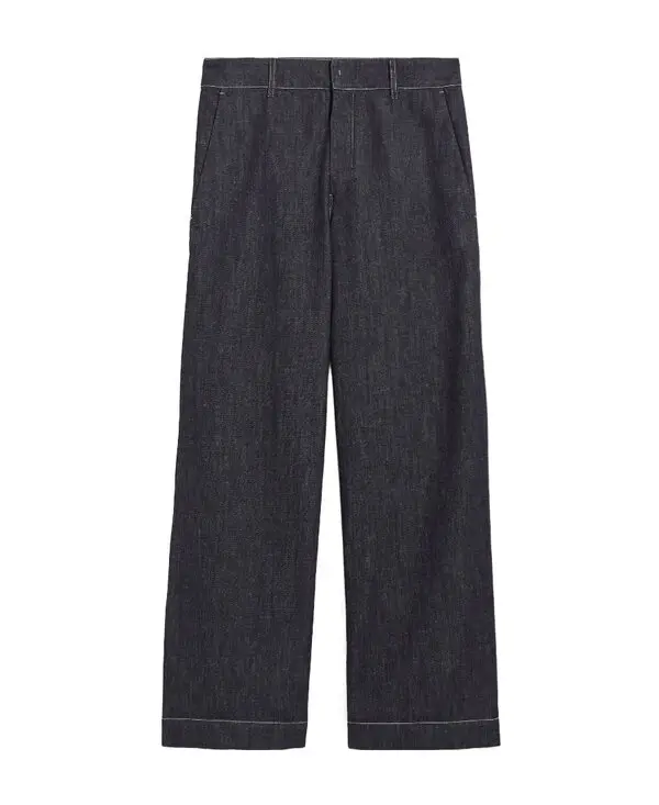 Max Mara High Waist Wide Leg Jeans - Black