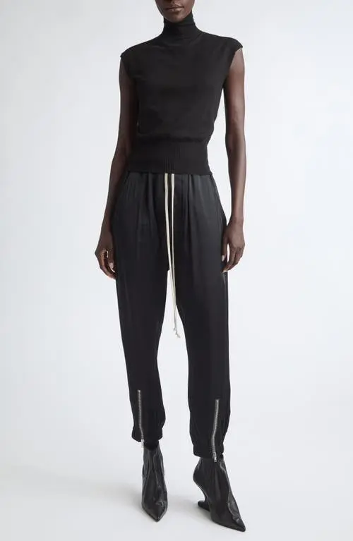 Rick Owens Cap Sleeve Wool Turtleneck Sweater